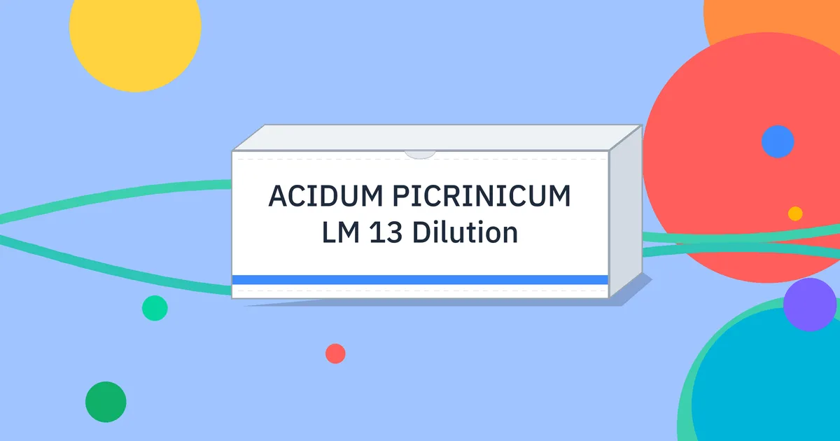 Symbolbild: Packung mit der Aufschrift ACIDUM PICRINICUM LM 13 Dilution (PZN 12753590) – Verfügbarkeit und Bezug in Apotheken in Frankfurt am Main