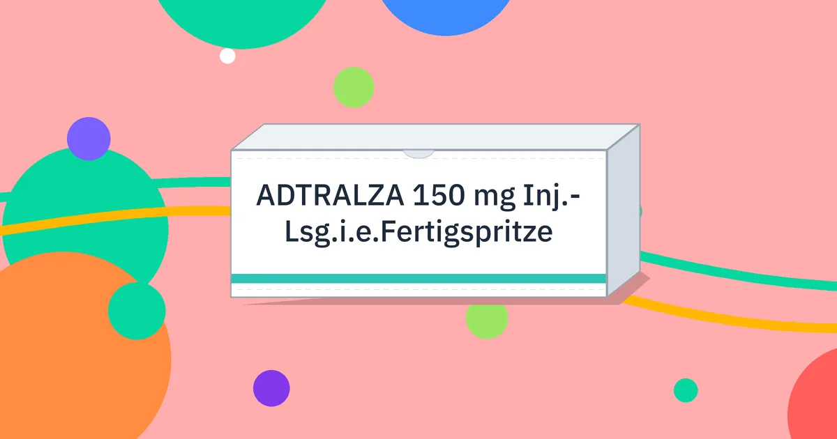 Symbolbild: Packung mit der Aufschrift ADTRALZA 150 mg Inj.-Lsg.i.e.Fertigspritze (PZN 17394718) – Verfügbarkeit und Bezug in Apotheken in Frankfurt am Main