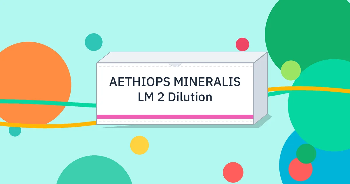 Symbolbild: Packung mit der Aufschrift AETHIOPS MINERALIS LM 2 Dilution (PZN 13301714) – Verfügbarkeit und Bezug in Apotheken in Frankfurt am Main