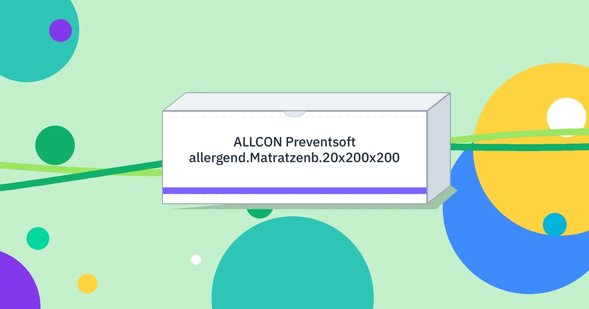Symbolbild: Packung mit der Aufschrift ALLCON Preventsoft allergend.Matratzenb.20x200x200 (PZN 12445598) – Verfügbarkeit und Bezug in Apotheken in Frankfurt am Main
