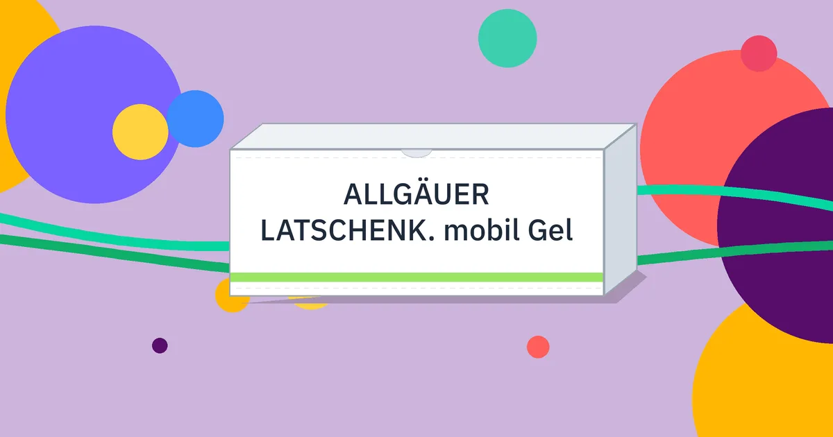 Symbolbild: Packung mit der Aufschrift ALLGÄUER LATSCHENK. mobil Gel (PZN 05875387) – Verfügbarkeit und Bezug in Apotheken in Frankfurt am Main