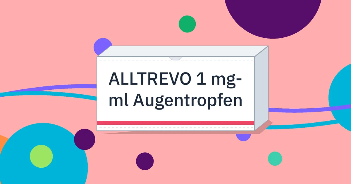 Symbolbild: Packung mit der Aufschrift ALLTREVO 1 mg-ml Augentropfen (PZN 19501041) – Verfügbarkeit und Bezug in Apotheken in Frankfurt am Main