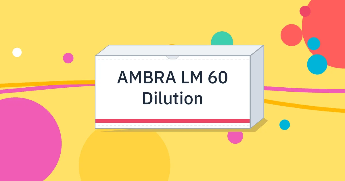 Symbolbild: Packung mit der Aufschrift AMBRA LM 60 Dilution (PZN 12760012) – Verfügbarkeit und Bezug in Apotheken in Frankfurt am Main
