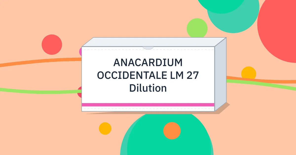 Symbolbild: Packung mit der Aufschrift ANACARDIUM OCCIDENTALE LM 27 Dilution (PZN 13327599) – Verfügbarkeit und Bezug in Apotheken in Frankfurt am Main