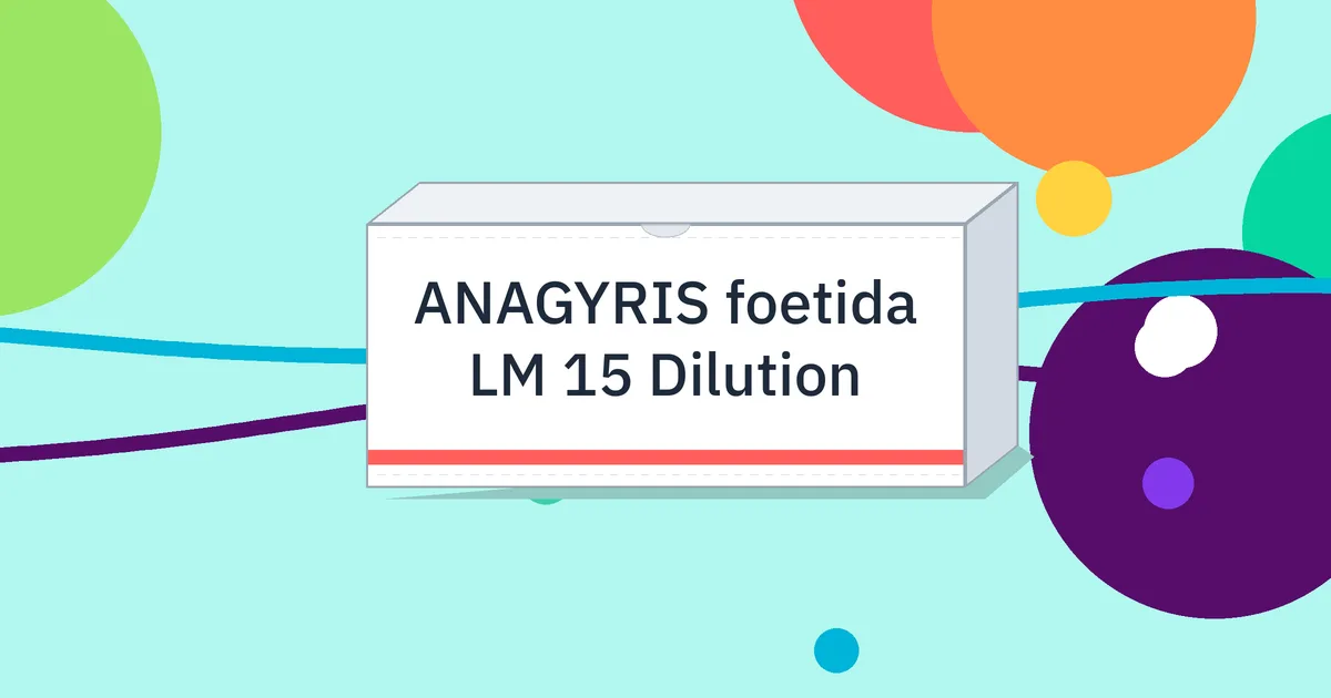 Symbolbild: Packung mit der Aufschrift ANAGYRIS foetida LM 15 Dilution (PZN 13328363) – Verfügbarkeit und Bezug in Apotheken in Frankfurt am Main