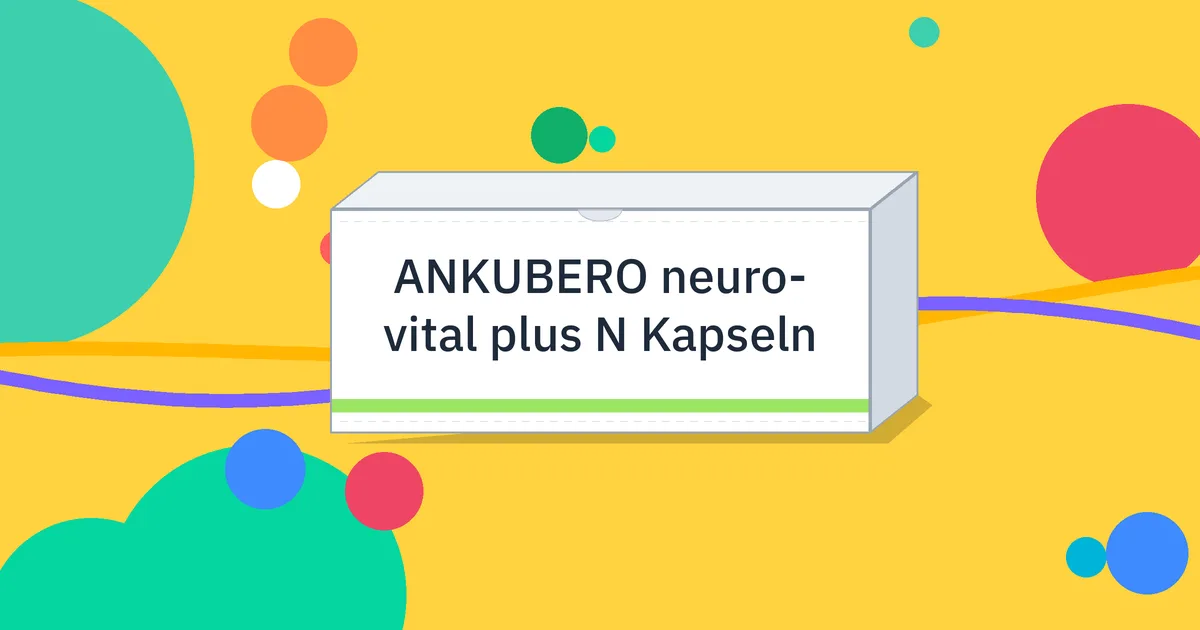 Symbolbild: Packung mit der Aufschrift ANKUBERO neuro-vital plus N Kapseln (PZN 11160089) – Verfügbarkeit und Bezug in Apotheken in Frankfurt am Main