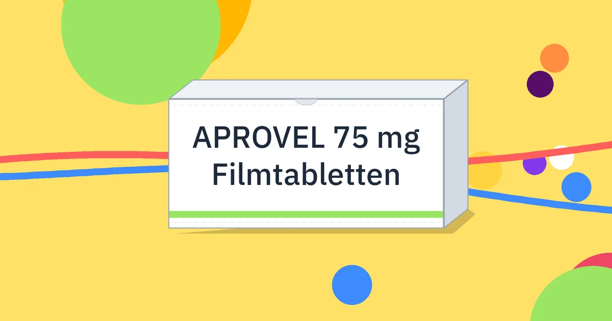 Symbolbild: Packung mit der Aufschrift APROVEL 75 mg Filmtabletten (PZN 04257730) – Verfügbarkeit und Bezug in Apotheken in Frankfurt am Main