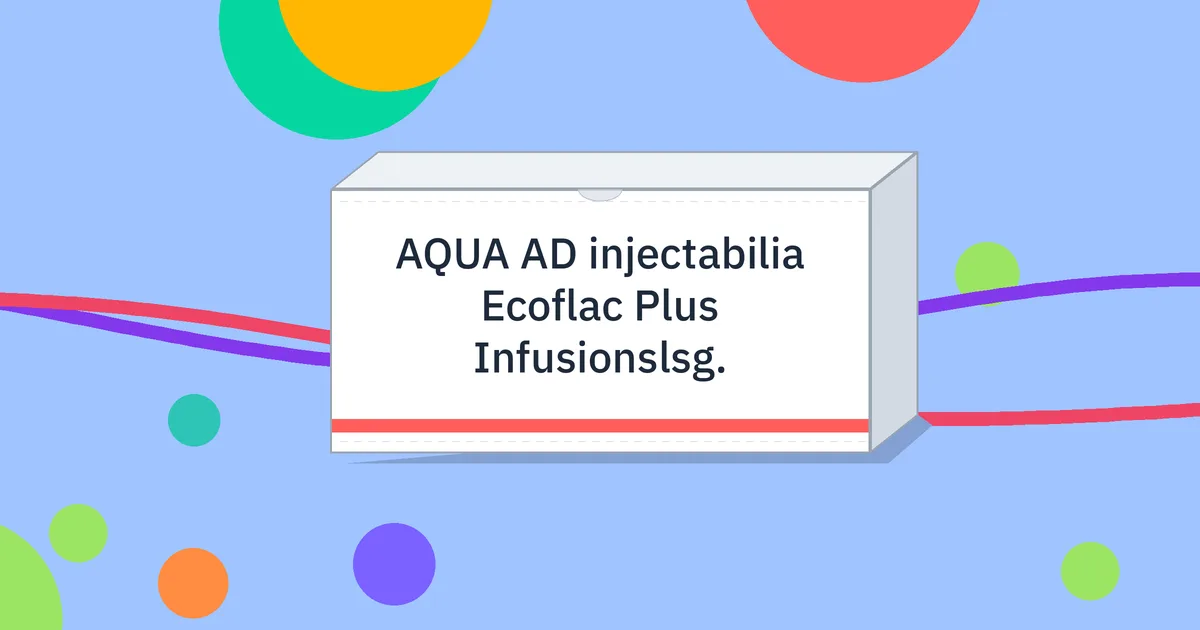 Symbolbild: Packung mit der Aufschrift AQUA AD injectabilia Ecoflac Plus Infusionslsg. (PZN 08609321) – Verfügbarkeit und Bezug in Apotheken in Frankfurt am Main