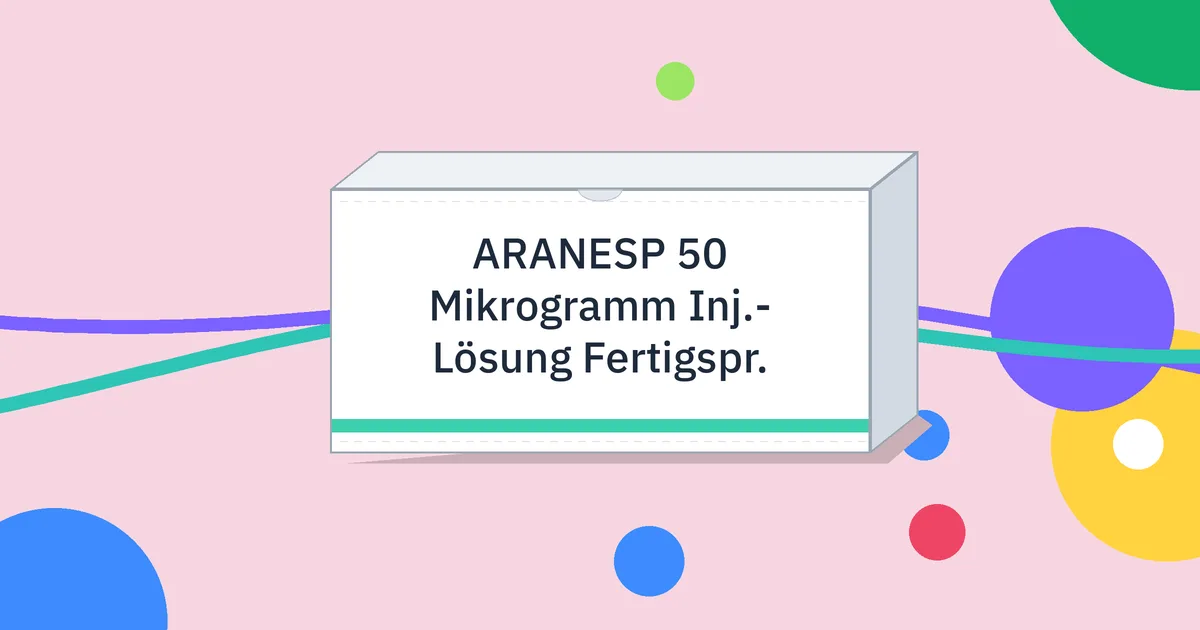Symbolbild: Packung mit der Aufschrift ARANESP 50 Mikrogramm Inj.-Lösung Fertigspr. (PZN 00772412) – Verfügbarkeit und Bezug in Apotheken in Frankfurt am Main
