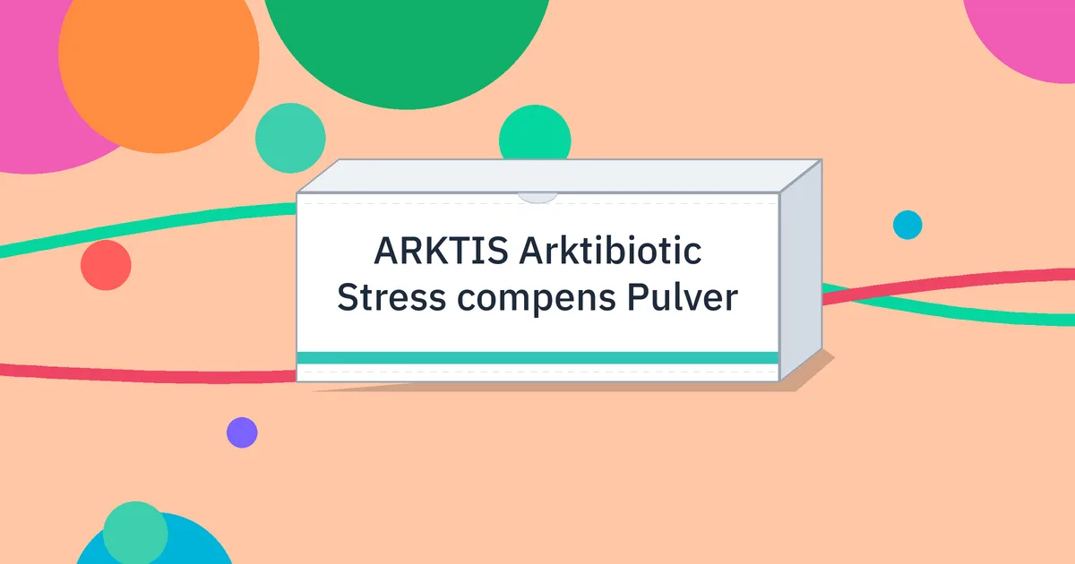 Symbolbild: Packung mit der Aufschrift ARKTIS Arktibiotic Stress compens Pulver (PZN 16024445) – Verfügbarkeit und Bezug in Apotheken in Frankfurt am Main