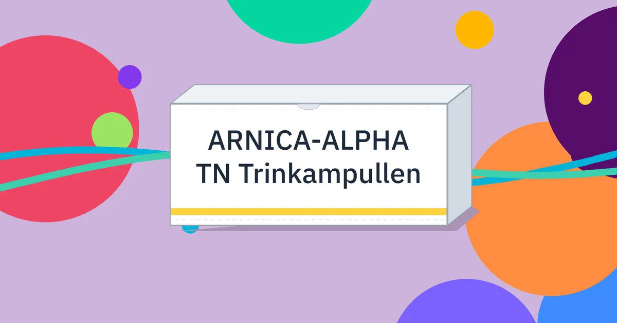 Symbolbild: Packung mit der Aufschrift ARNICA-ALPHA TN Trinkampullen (PZN 10227845) – Verfügbarkeit und Bezug in Apotheken in Frankfurt am Main