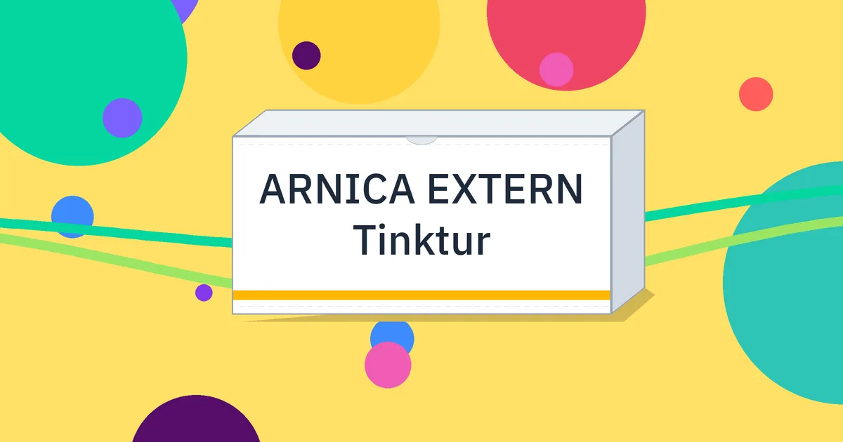 Symbolbild: Packung mit der Aufschrift ARNICA EXTERN Tinktur (PZN 02801075) – Verfügbarkeit und Bezug in Apotheken in Frankfurt am Main