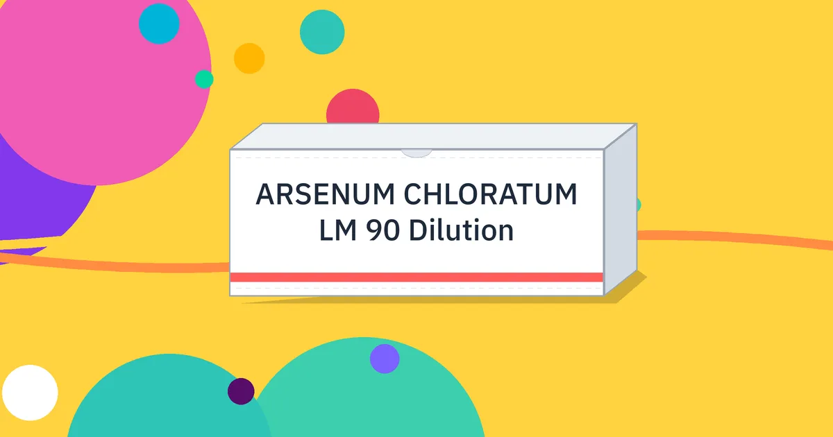 Symbolbild: Packung mit der Aufschrift ARSENUM CHLORATUM LM 90 Dilution (PZN 12772044) – Verfügbarkeit und Bezug in Apotheken in Frankfurt am Main