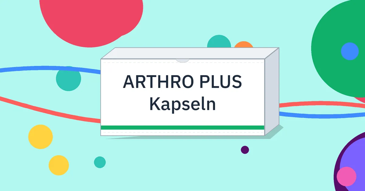 Symbolbild: Packung mit der Aufschrift ARTHRO PLUS Kapseln (PZN 11586411) – Verfügbarkeit und Bezug in Apotheken in Frankfurt am Main