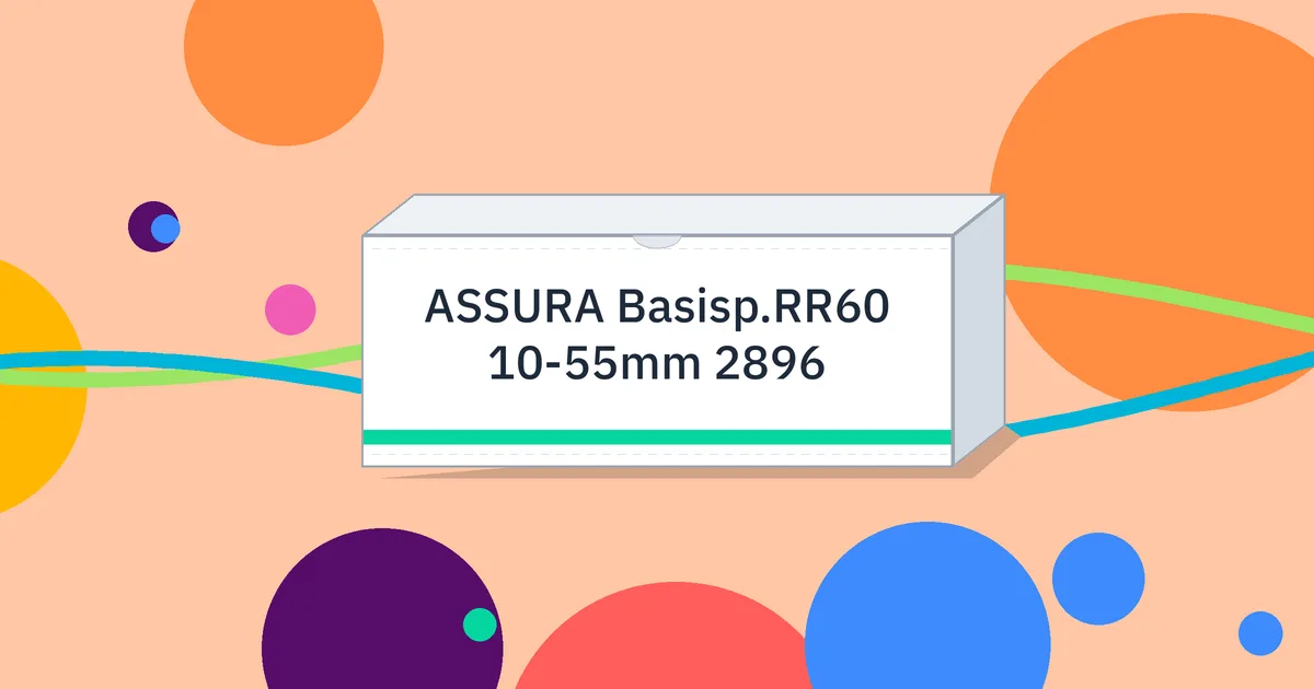 Symbolbild: Packung mit der Aufschrift ASSURA Basisp.RR60 10-55mm 2896 (PZN 04054984) – Verfügbarkeit und Bezug in Apotheken in Frankfurt am Main