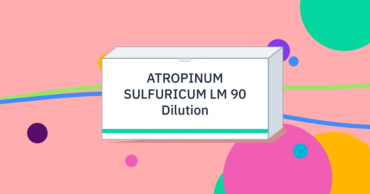 Symbolbild: Packung mit der Aufschrift ATROPINUM SULFURICUM LM 90 Dilution (PZN 13407401) – Verfügbarkeit und Bezug in Apotheken in Frankfurt am Main