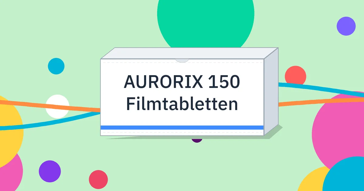 Symbolbild: Packung mit der Aufschrift AURORIX 150 Filmtabletten (PZN 04275277) – Verfügbarkeit und Bezug in Apotheken in Frankfurt am Main