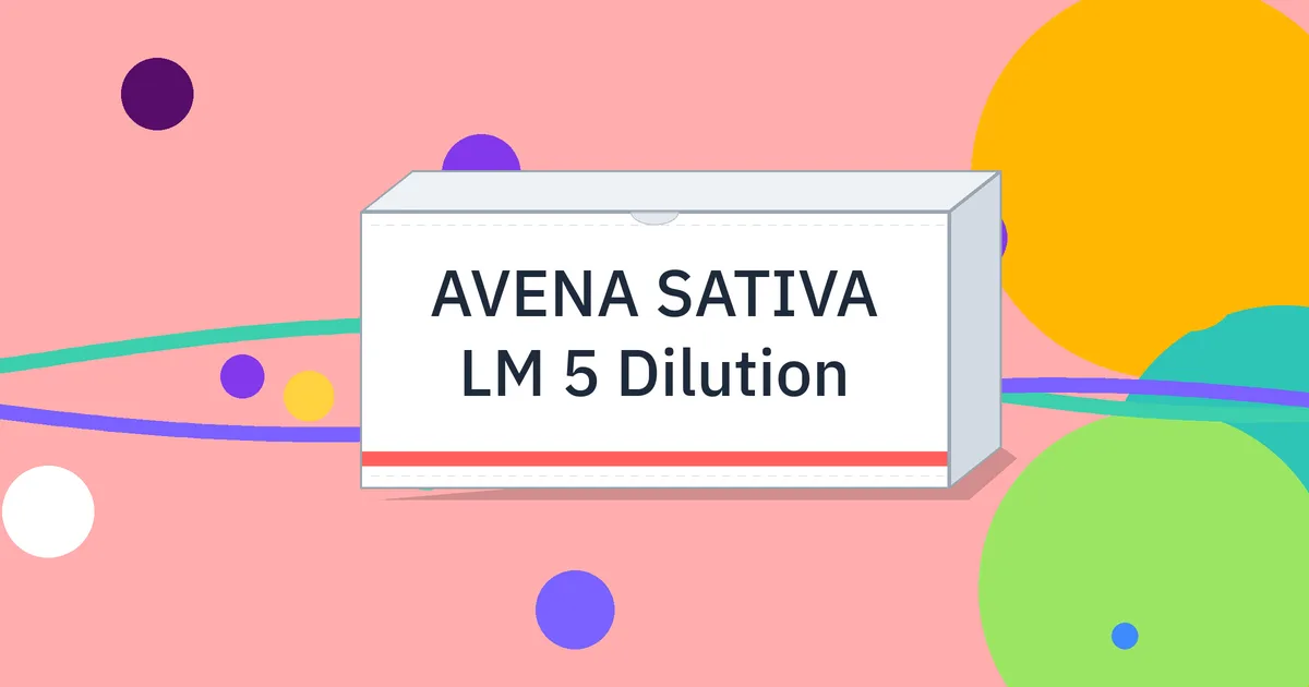 Symbolbild: Packung mit der Aufschrift AVENA SATIVA LM 5 Dilution (PZN 12786661) – Verfügbarkeit und Bezug in Apotheken in Frankfurt am Main