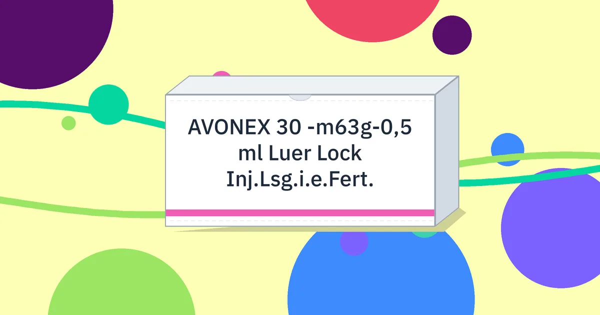 Symbolbild: Packung mit der Aufschrift AVONEX 30 -m63g-0,5 ml Luer Lock Inj.Lsg.i.e.Fert. (PZN 04682166) – Verfügbarkeit und Bezug in Apotheken in Frankfurt am Main