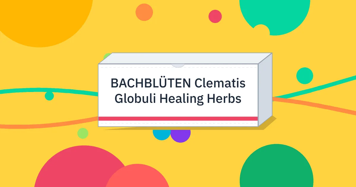 Symbolbild: Packung mit der Aufschrift BACHBLÜTEN Clematis Globuli Healing Herbs (PZN 07365779) – Verfügbarkeit und Bezug in Apotheken in Frankfurt am Main