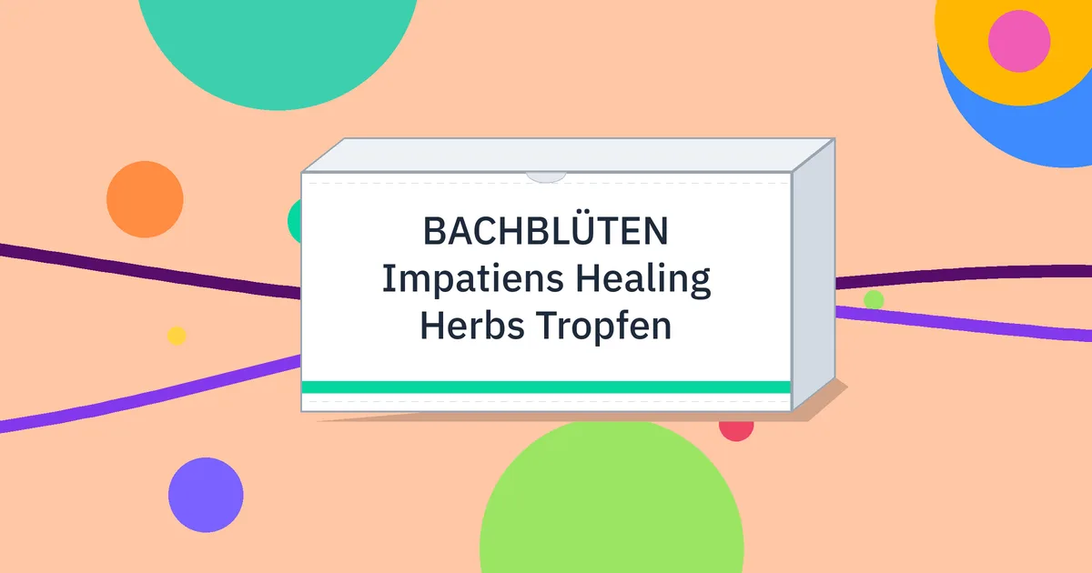 Symbolbild: Packung mit der Aufschrift BACHBLÜTEN Impatiens Healing Herbs Tropfen (PZN 07363496) – Verfügbarkeit und Bezug in Apotheken in Frankfurt am Main