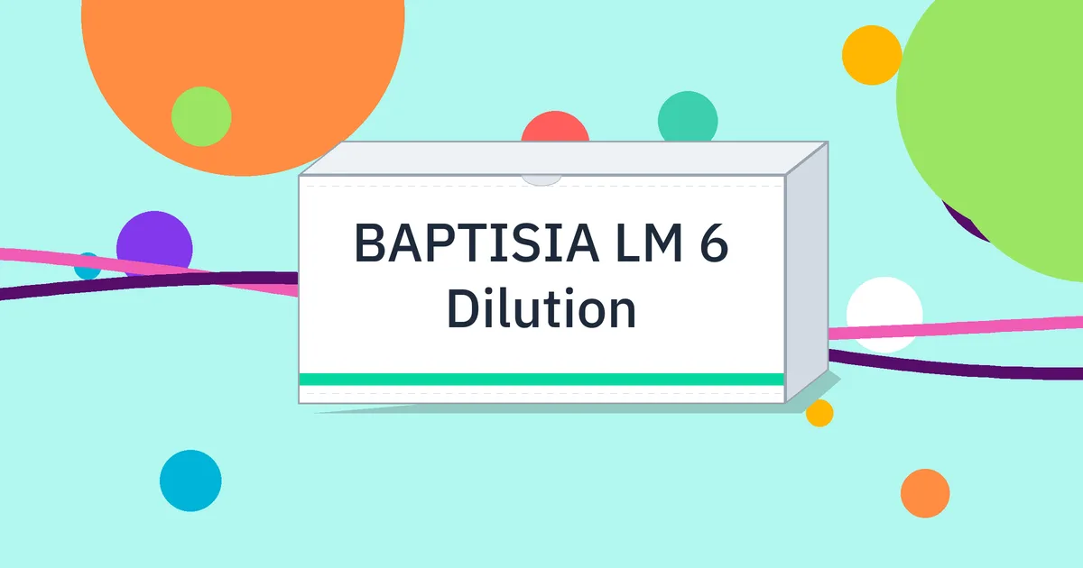 Symbolbild: Packung mit der Aufschrift BAPTISIA LM 6 Dilution (PZN 12787991) – Verfügbarkeit und Bezug in Apotheken in Frankfurt am Main