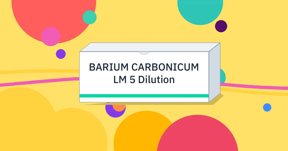 Symbolbild: Packung mit der Aufschrift BARIUM CARBONICUM LM 5 Dilution (PZN 12788884) – Verfügbarkeit und Bezug in Apotheken in Frankfurt am Main