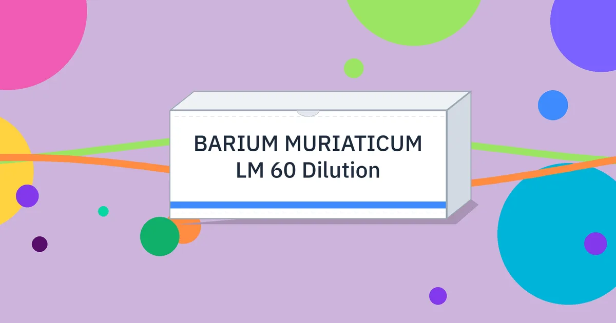 Symbolbild: Packung mit der Aufschrift BARIUM MURIATICUM LM 60 Dilution (PZN 12790504) – Verfügbarkeit und Bezug in Apotheken in Frankfurt am Main