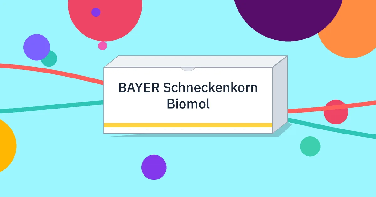 Symbolbild: Packung mit der Aufschrift BAYER Schneckenkorn Biomol (PZN 03656787) – Verfügbarkeit und Bezug in Apotheken in Frankfurt am Main