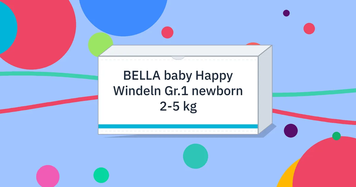 Symbolbild: Packung mit der Aufschrift BELLA baby Happy Windeln Gr.1 newborn 2-5 kg (PZN 15210105) – Verfügbarkeit und Bezug in Apotheken in Frankfurt am Main