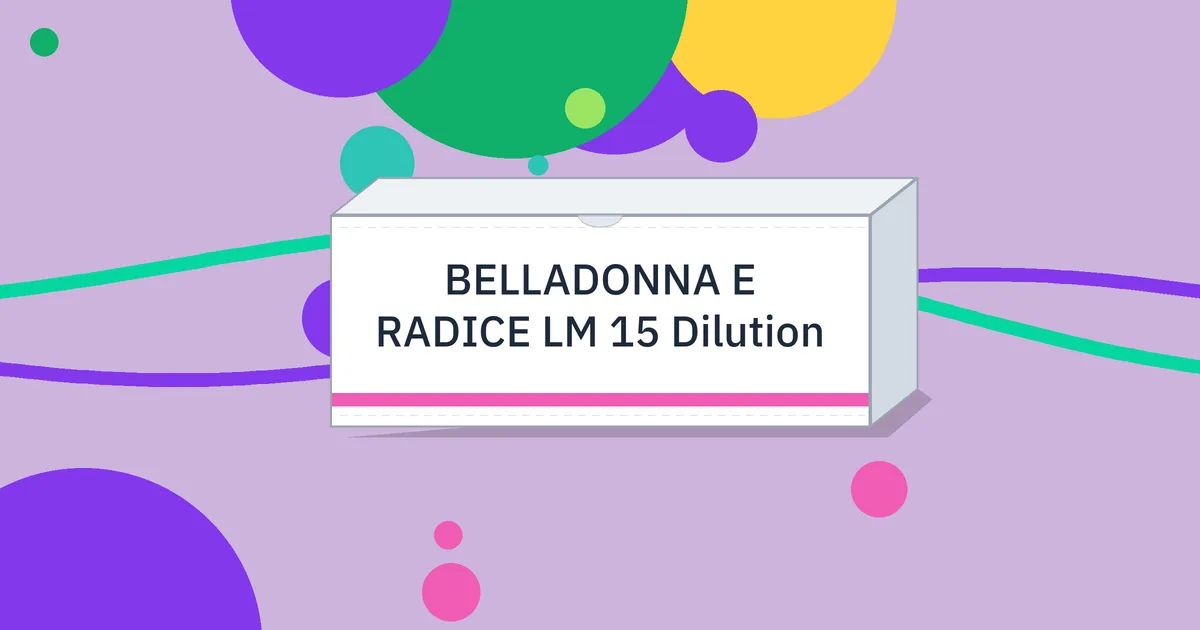 Symbolbild: Packung mit der Aufschrift BELLADONNA E RADICE LM 15 Dilution (PZN 13381245) – Verfügbarkeit und Bezug in Apotheken in Frankfurt am Main