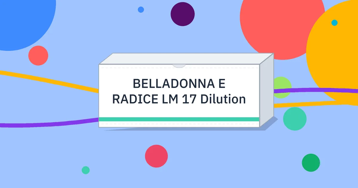 Symbolbild: Packung mit der Aufschrift BELLADONNA E RADICE LM 17 Dilution (PZN 13381274) – Verfügbarkeit und Bezug in Apotheken in Frankfurt am Main