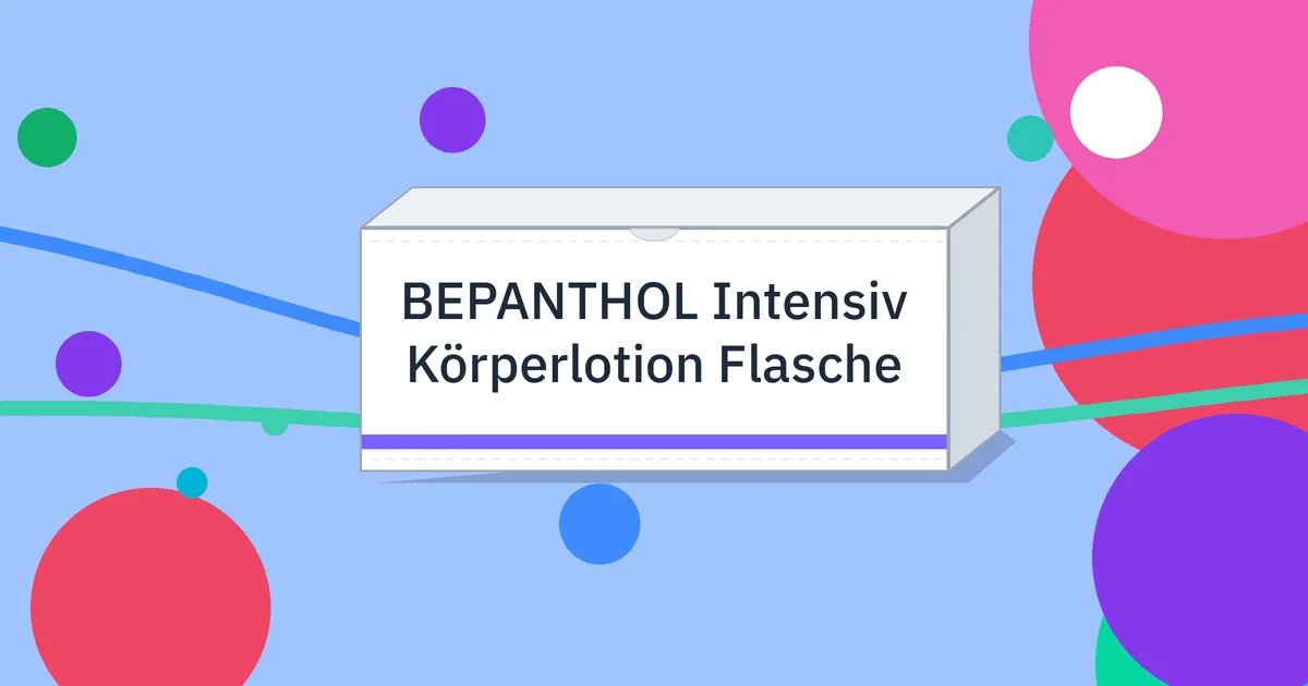 Symbolbild: Packung mit der Aufschrift BEPANTHOL Intensiv Körperlotion Flasche (PZN 01627586) – Verfügbarkeit und Bezug in Apotheken in Frankfurt am Main