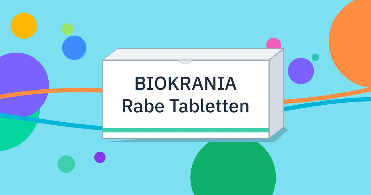 Symbolbild: Packung mit der Aufschrift BIOKRANIA Rabe Tabletten (PZN 03507136) – Verfügbarkeit und Bezug in Apotheken in Frankfurt am Main