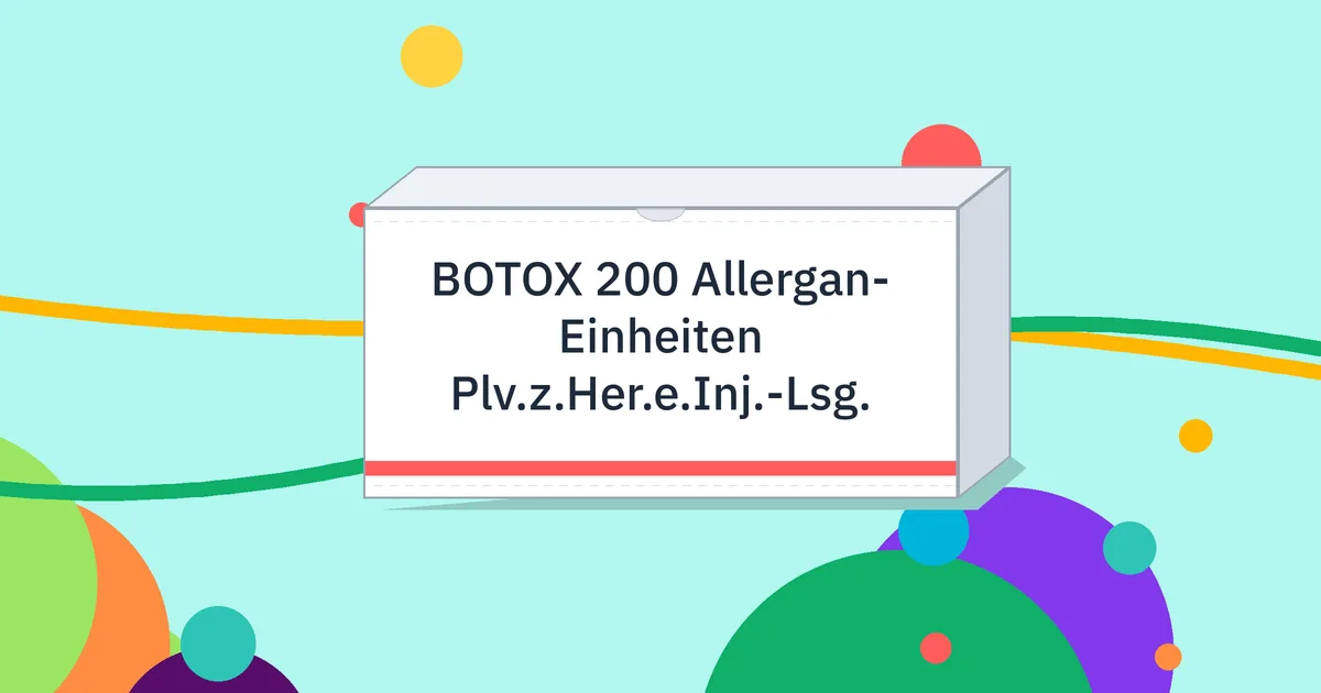 Symbolbild: Packung mit der Aufschrift BOTOX 200 Allergan-Einheiten Plv.z.Her.e.Inj.-Lsg. (PZN 09754255) – Verfügbarkeit und Bezug in Apotheken in Frankfurt am Main