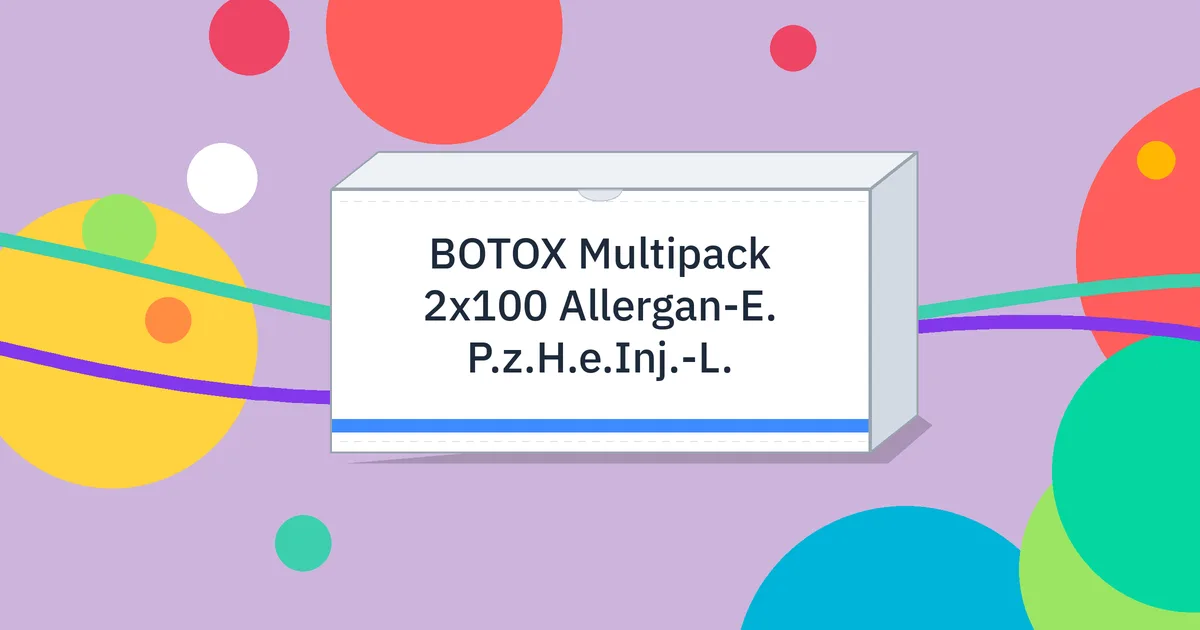 Symbolbild: Packung mit der Aufschrift BOTOX Multipack 2x100 Allergan-E. P.z.H.e.Inj.-L. (PZN 04019284) – Verfügbarkeit und Bezug in Apotheken in Frankfurt am Main