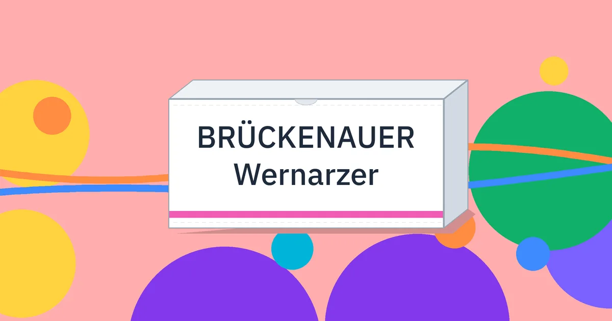 Symbolbild: Packung mit der Aufschrift BRÜCKENAUER Wernarzer (PZN 03058968) – Verfügbarkeit und Bezug in Apotheken in Frankfurt am Main