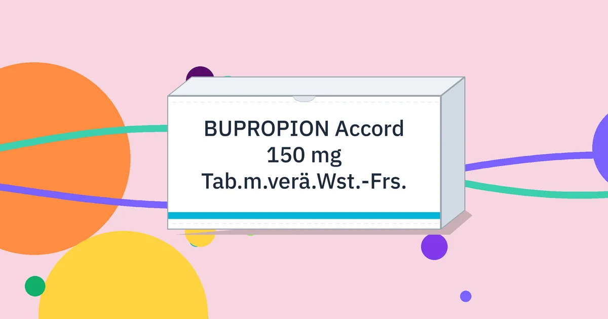 Symbolbild: Packung mit der Aufschrift BUPROPION Accord 150 mg Tab.m.verä.Wst.-Frs. (PZN 18096791) – Verfügbarkeit und Bezug in Apotheken in Frankfurt am Main