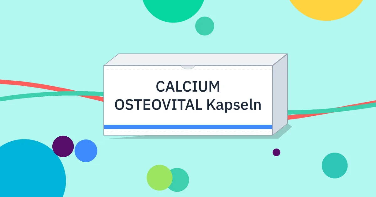 Symbolbild: Packung mit der Aufschrift CALCIUM OSTEOVITAL Kapseln (PZN 19100336) – Verfügbarkeit und Bezug in Apotheken in Frankfurt am Main