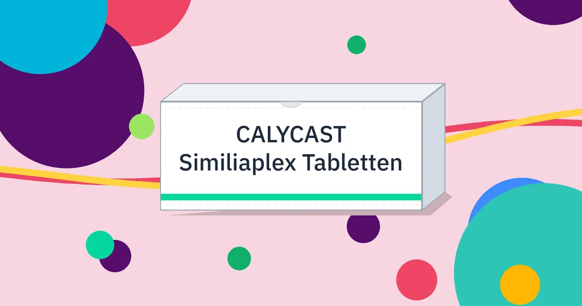 Symbolbild: Packung mit der Aufschrift CALYCAST Similiaplex Tabletten (PZN 01358436) – Verfügbarkeit und Bezug in Apotheken in Frankfurt am Main