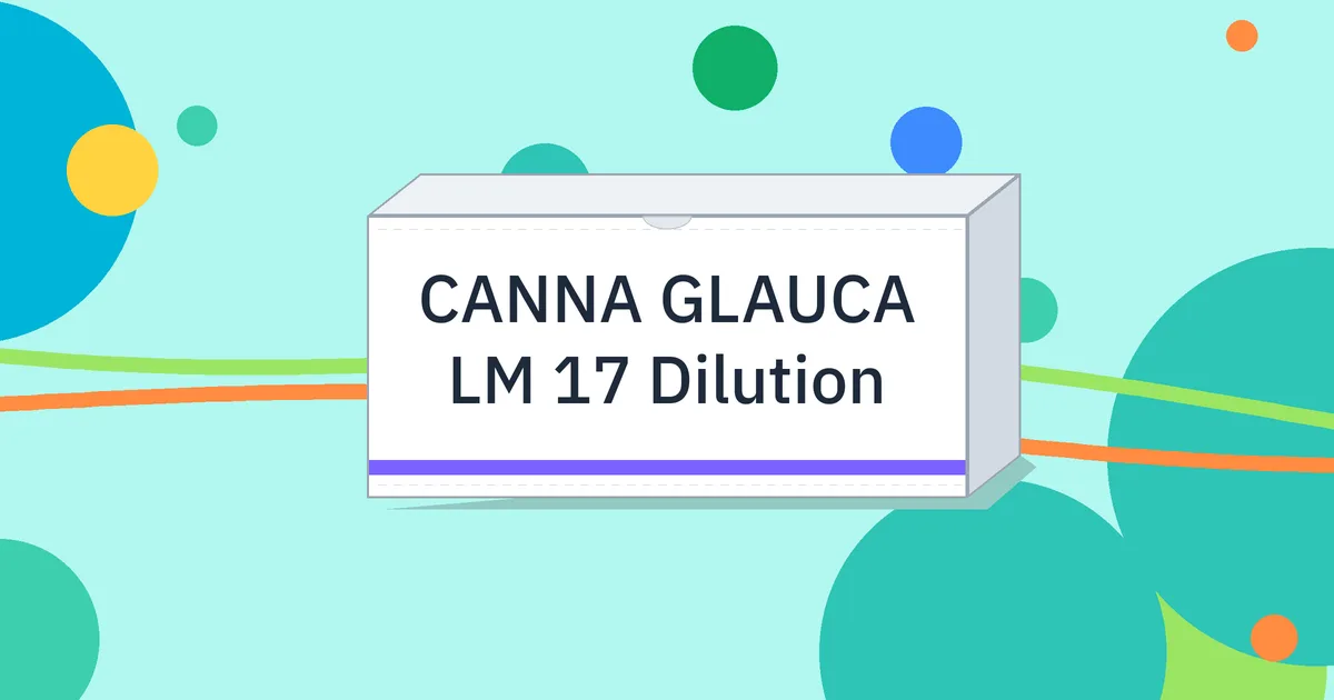 Symbolbild: Packung mit der Aufschrift CANNA GLAUCA LM 17 Dilution (PZN 13413063) – Verfügbarkeit und Bezug in Apotheken in Frankfurt am Main