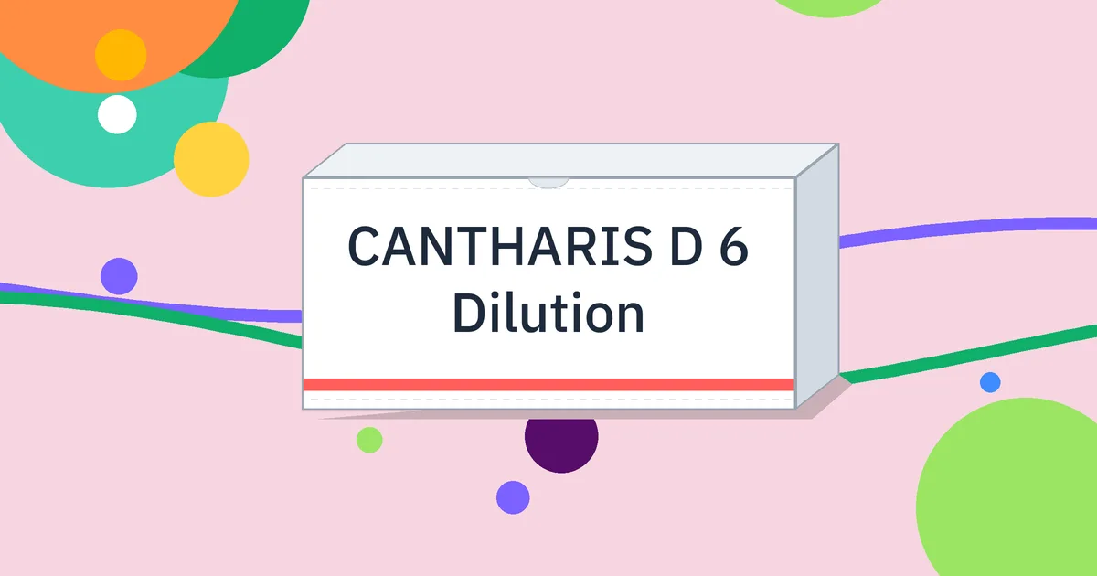 Symbolbild: Packung mit der Aufschrift CANTHARIS D 6 Dilution (PZN 01763415) – Verfügbarkeit und Bezug in Apotheken in Frankfurt am Main