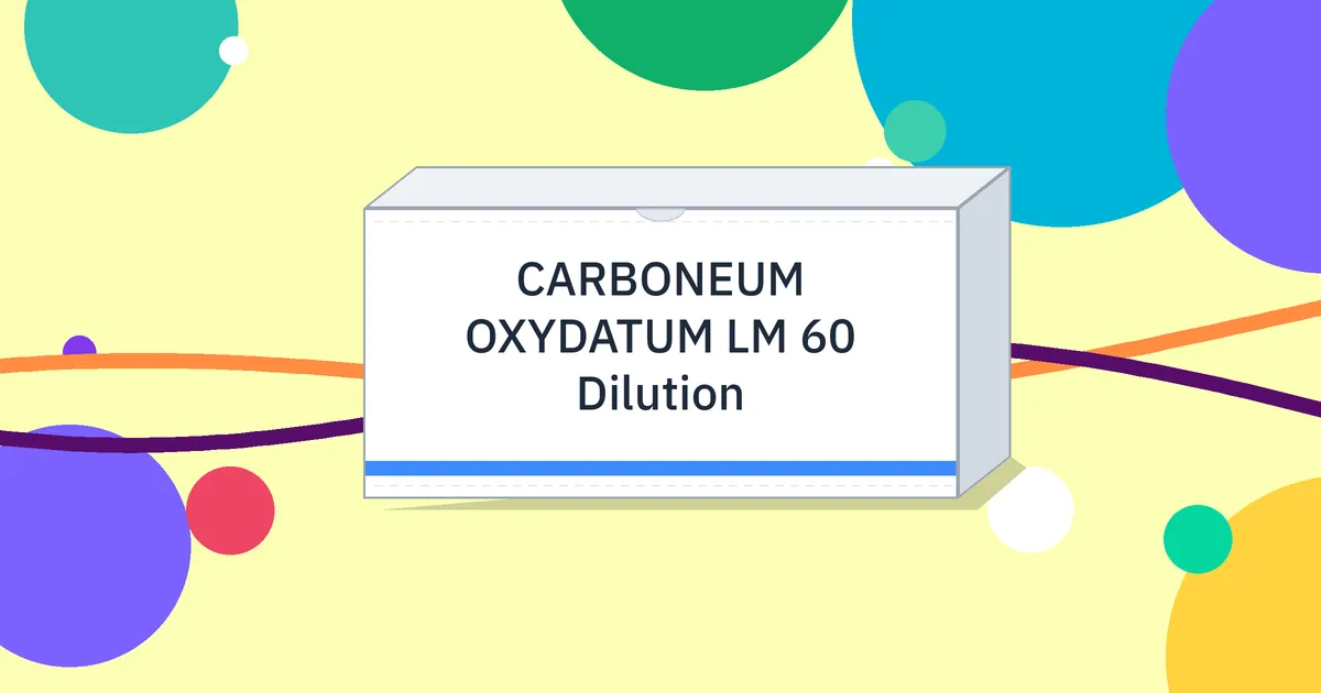 Symbolbild: Packung mit der Aufschrift CARBONEUM OXYDATUM LM 60 Dilution (PZN 13428917) – Verfügbarkeit und Bezug in Apotheken in Frankfurt am Main