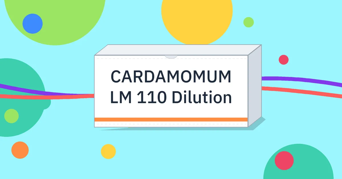 Symbolbild: Packung mit der Aufschrift CARDAMOMUM LM 110 Dilution (PZN 13429934) – Verfügbarkeit und Bezug in Apotheken in Frankfurt am Main