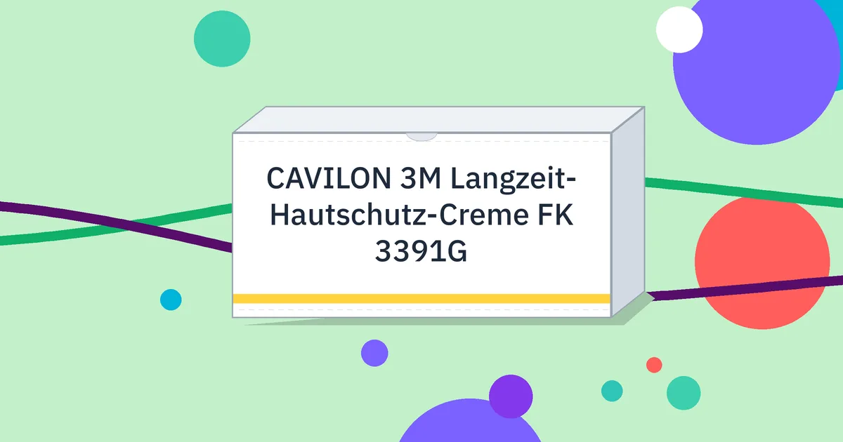 Symbolbild: Packung mit der Aufschrift CAVILON 3M Langzeit-Hautschutz-Creme FK 3391G (PZN 15589317) – Verfügbarkeit und Bezug in Apotheken in Frankfurt am Main
