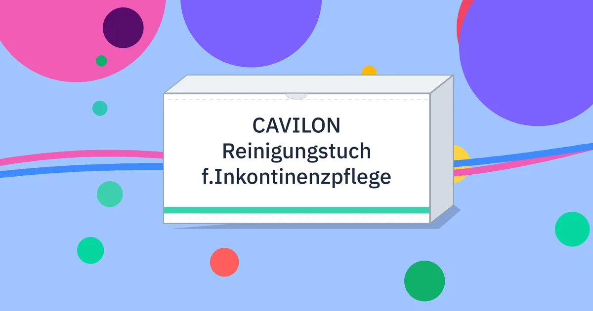 Symbolbild: Packung mit der Aufschrift CAVILON Reinigungstuch f.Inkontinenzpflege (PZN 14233512) – Verfügbarkeit und Bezug in Apotheken in Frankfurt am Main