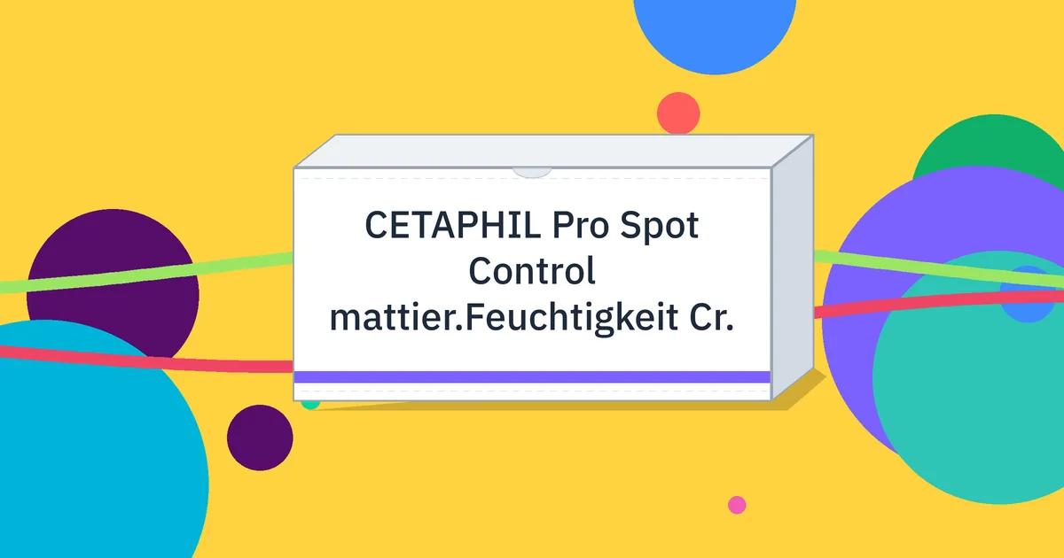 Symbolbild: Packung mit der Aufschrift CETAPHIL Pro Spot Control mattier.Feuchtigkeit Cr. (PZN 14168134) – Verfügbarkeit und Bezug in Apotheken in Frankfurt am Main