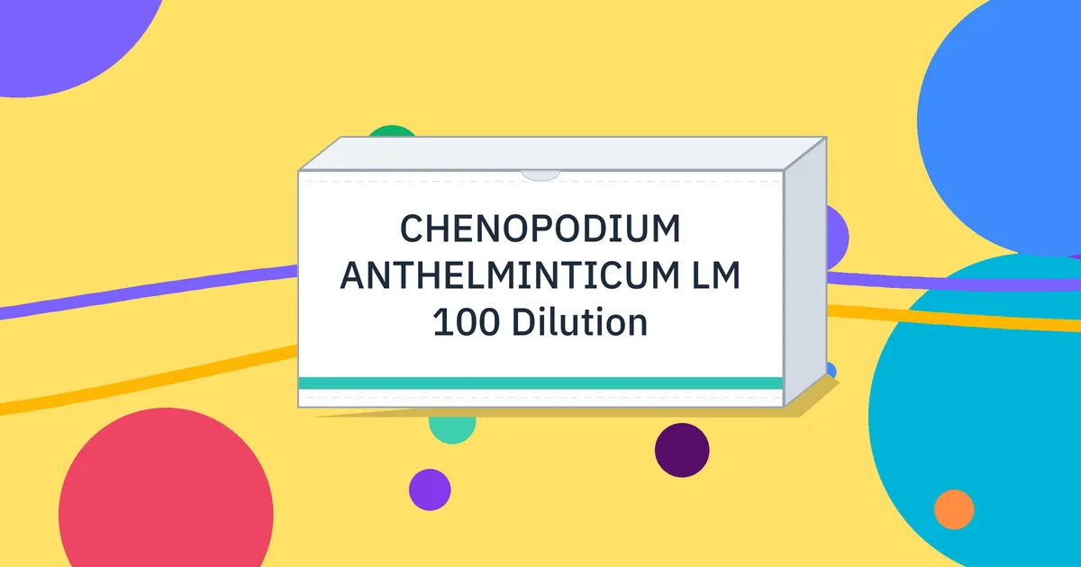 Symbolbild: Packung mit der Aufschrift CHENOPODIUM ANTHELMINTICUM LM 100 Dilution (PZN 13441119) – Verfügbarkeit und Bezug in Apotheken in Frankfurt am Main