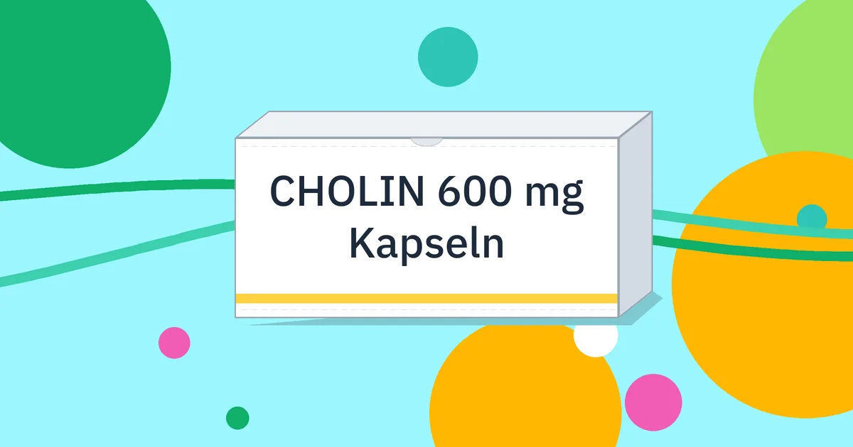 Symbolbild: Packung mit der Aufschrift CHOLIN 600 mg Kapseln (PZN 17584382) – Verfügbarkeit und Bezug in Apotheken in Frankfurt am Main