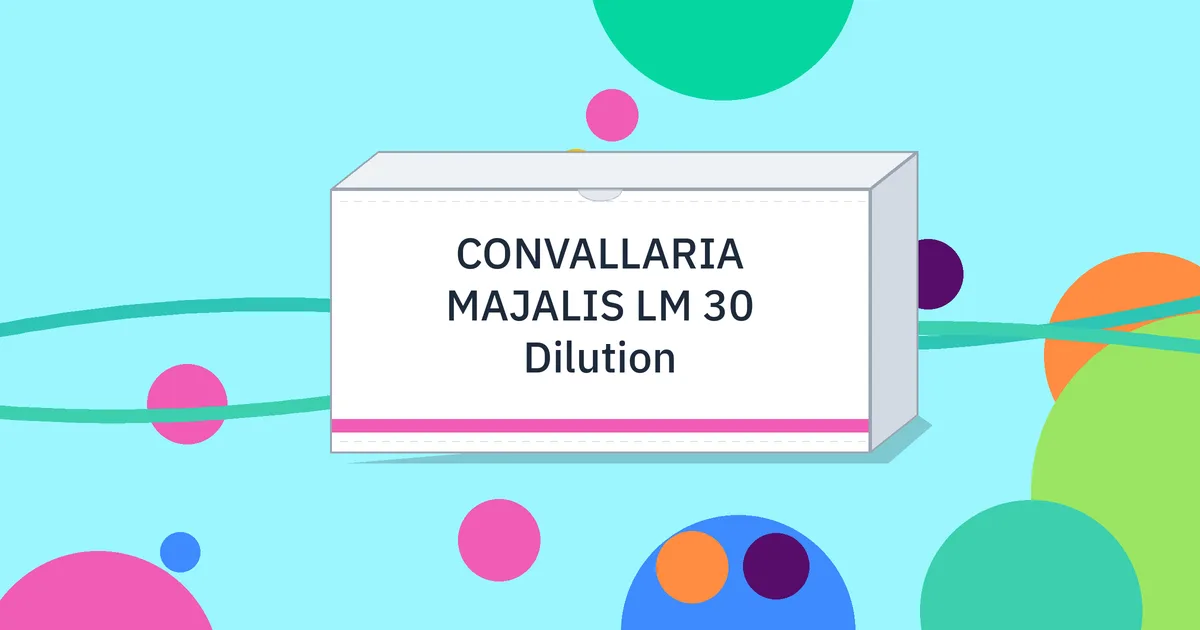Symbolbild: Packung mit der Aufschrift CONVALLARIA MAJALIS LM 30 Dilution (PZN 12833745) – Verfügbarkeit und Bezug in Apotheken in Frankfurt am Main
